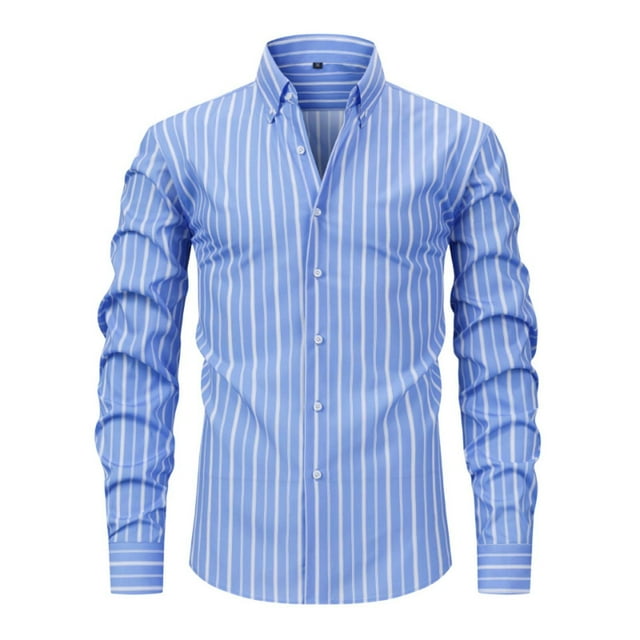 Admvng Mens Dress Shirts Long Sleeve Dress Shirts Casual Solid Regular ...