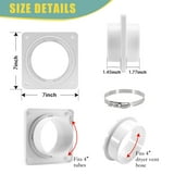 TUOOWO Dryer Vent Wall Plate Quick Connector Snap to Vent Dryer Dock ...