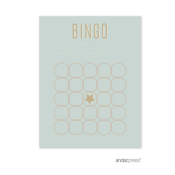 Signature Rustic Pastels Party, Bingo Game Activity Cards, 20-Pack ...