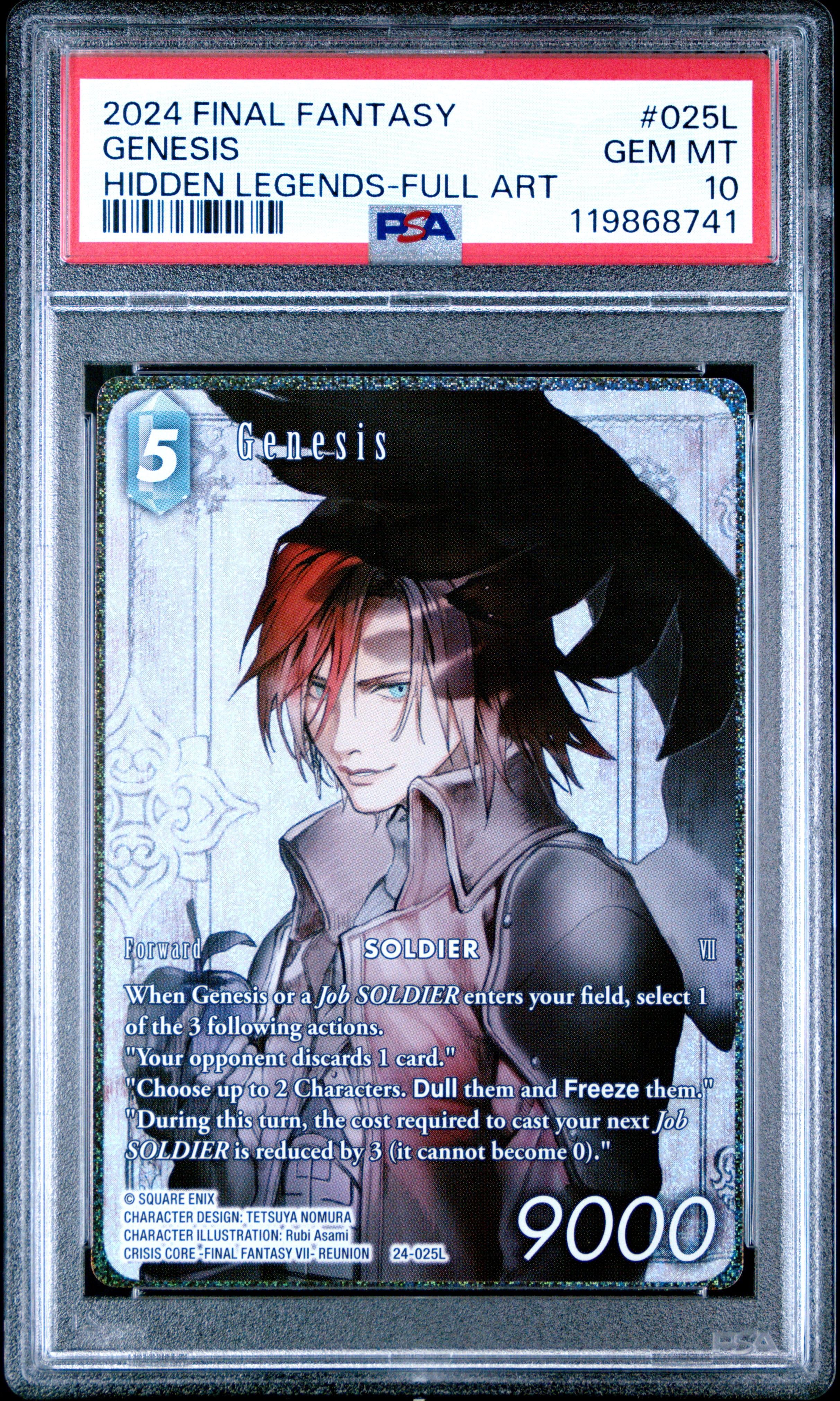 Final Fantasy TCG, PSA Graded 10 GEM MINT, Genesis Hidden Legends Full ...
