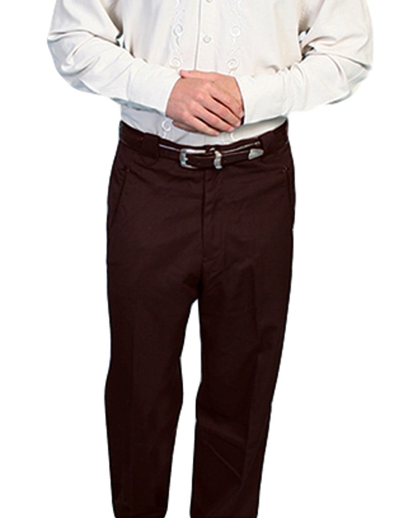 Scully Western Pants Mens Solid Zip Dressy Piping Trouser P-708 ...
