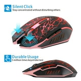 Uciefy Wireless LED Gaming Mouse 2.4G Optical Rechargeable Silent Mice ...