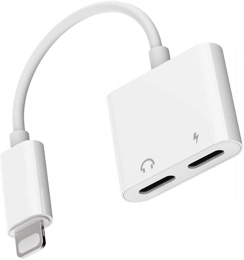 iPhone Lightning to 2 Lightning Adapter, Dual Lightning AUX + Charger ...