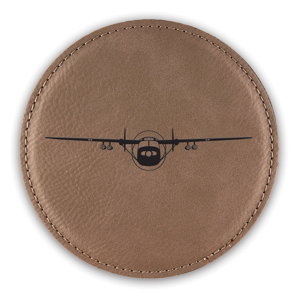 O-2 Skymaster Coaster Laser Engraved Leatherette - Round Coasters ...