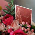 3drose, Deep Red Christmas Tree and Snowflakes, 6 Greeting Cards with ...