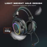 FIFINE H6 USB Gaming Headset, 7.1 Surround, Noise Cancelling Mic, RGB ...