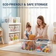 6Pcs Large Clear Thick Plastic Storage Box with Hinged Lid, Heavy-Duty ...