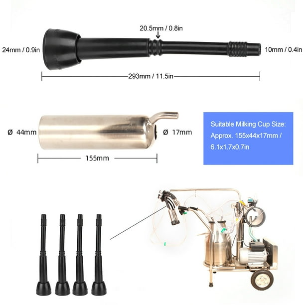 Rubber Milking Liner, Soft Milk Lining, Safe Non-leakage Rubber 4Pcs ...