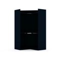 Atlin Designs Contemporary Wood Corner Wardrobe Closet in Midnight Blue ...