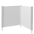 Casafield 42" x 42" White Vinyl Privacy Screen for Garden, Backyard ...