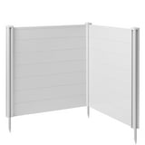 Casafield 42" x 42" White Vinyl Privacy Screen for Garden, Backyard ...