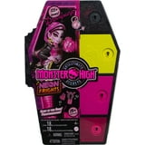 Monster High Neon Frights Draculaura Doll with Coffin Locker and Glow ...
