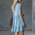 ClodeEU Women's Summer V Neck Spaghetti Strap Tiered Mini Dress, Loose ...