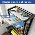 12 Tier Rolling File Cart, Desk File Organizer with Sliding Trays and ...