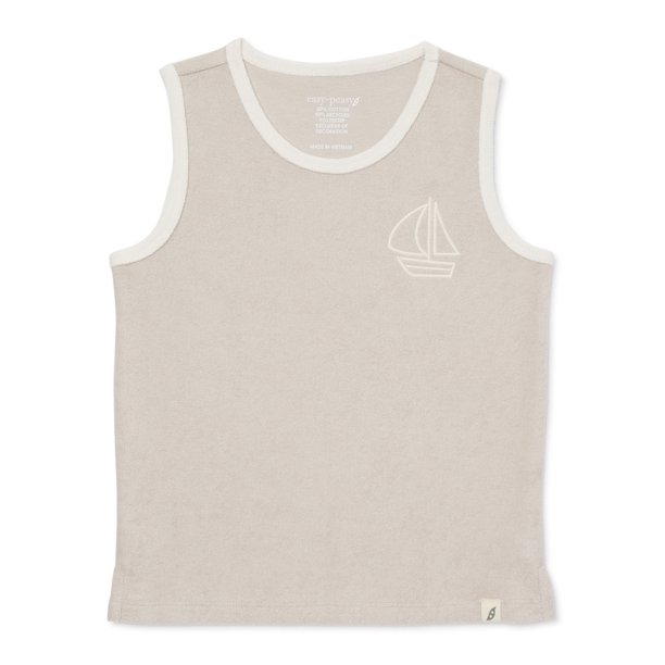 easy-peasy Baby and Toddler Boys Loop Terry Cloth Tank Top, Sizes 12M ...