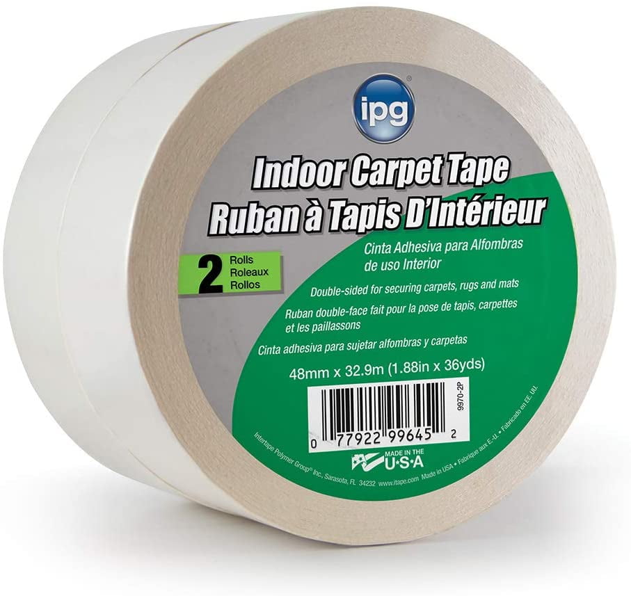 Intertape 9970-2P Indoor Carpet Tape, 1.88-Inch X 36-Yard, 2-Pack ...