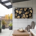 Black Gold Leaf Outdoor TV Cover 48 to 50 inch Modern Luxury Gold Black ...