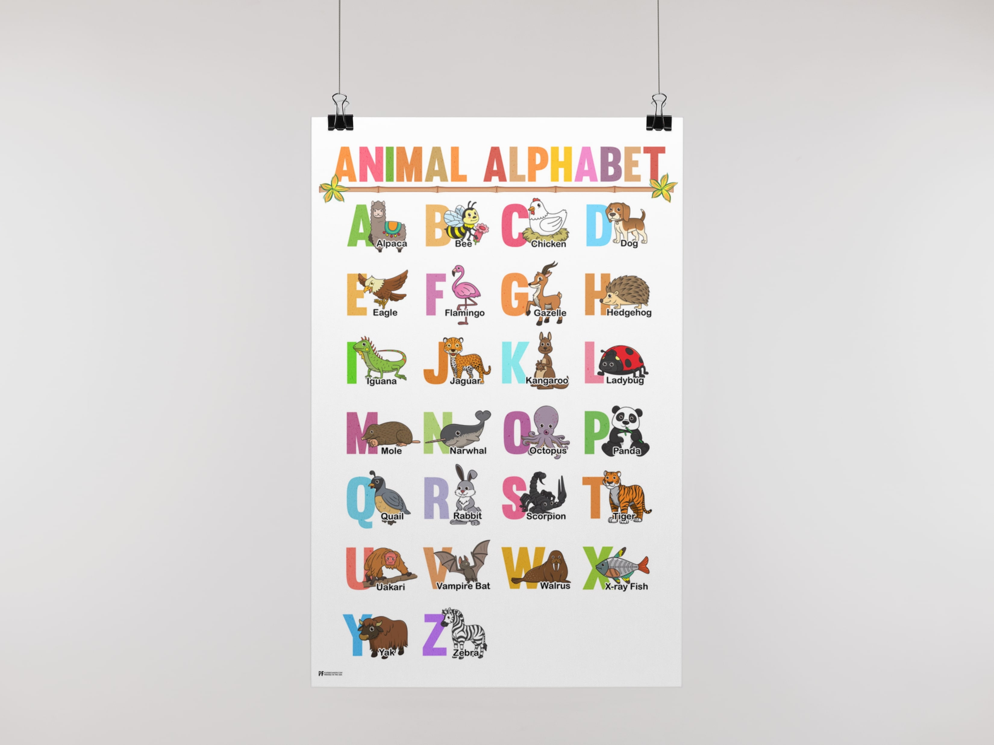 Leopard Print Letters Printable Poster