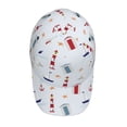Teaboi Nautical Lighthouse Sailboat Pattern Baseball Cap, UV Protection ...
