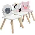 Kids Wooden Animal Table & Chair Set w 3 Seats (Cow Pig Sheep) & Adult ...