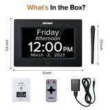 Mitoart Digital Alarm Clock for Seniors with 7-Inch Large Display Voice ...