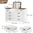 Dresser with Mirror for Bedroom, Chest of Drawers with LED Mirror, 8 ...