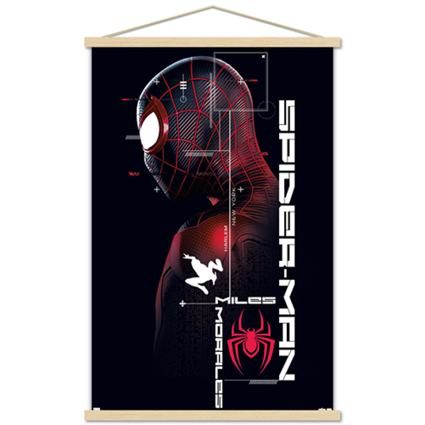 Marvel's Spider-Man: Miles Morales - Miles Wall Poster with Wooden ...