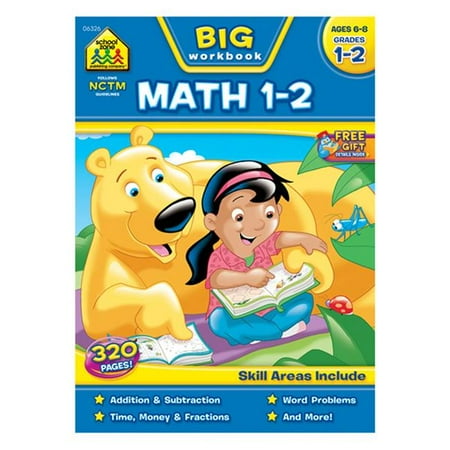 School Zone Publishing SZP06326BN 2 Each Big Math Workbook - Grade 1-2 ...