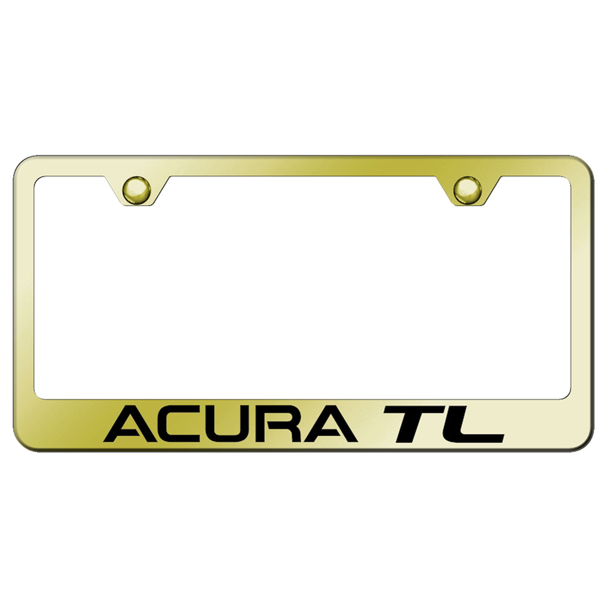 Acura TL Laser Etched Logo Stainless Steel License Plate Frame (Gold ...