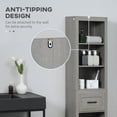 kleankin Bathroom Storage Cabinet, Freestanding, Drawer, 5 Tier Shelf ...