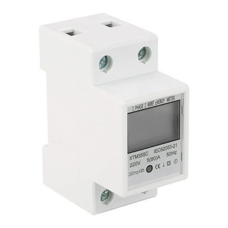 Din-Rail Electric Meter Single Phase Energy Meter LCD Backlight Digital ...