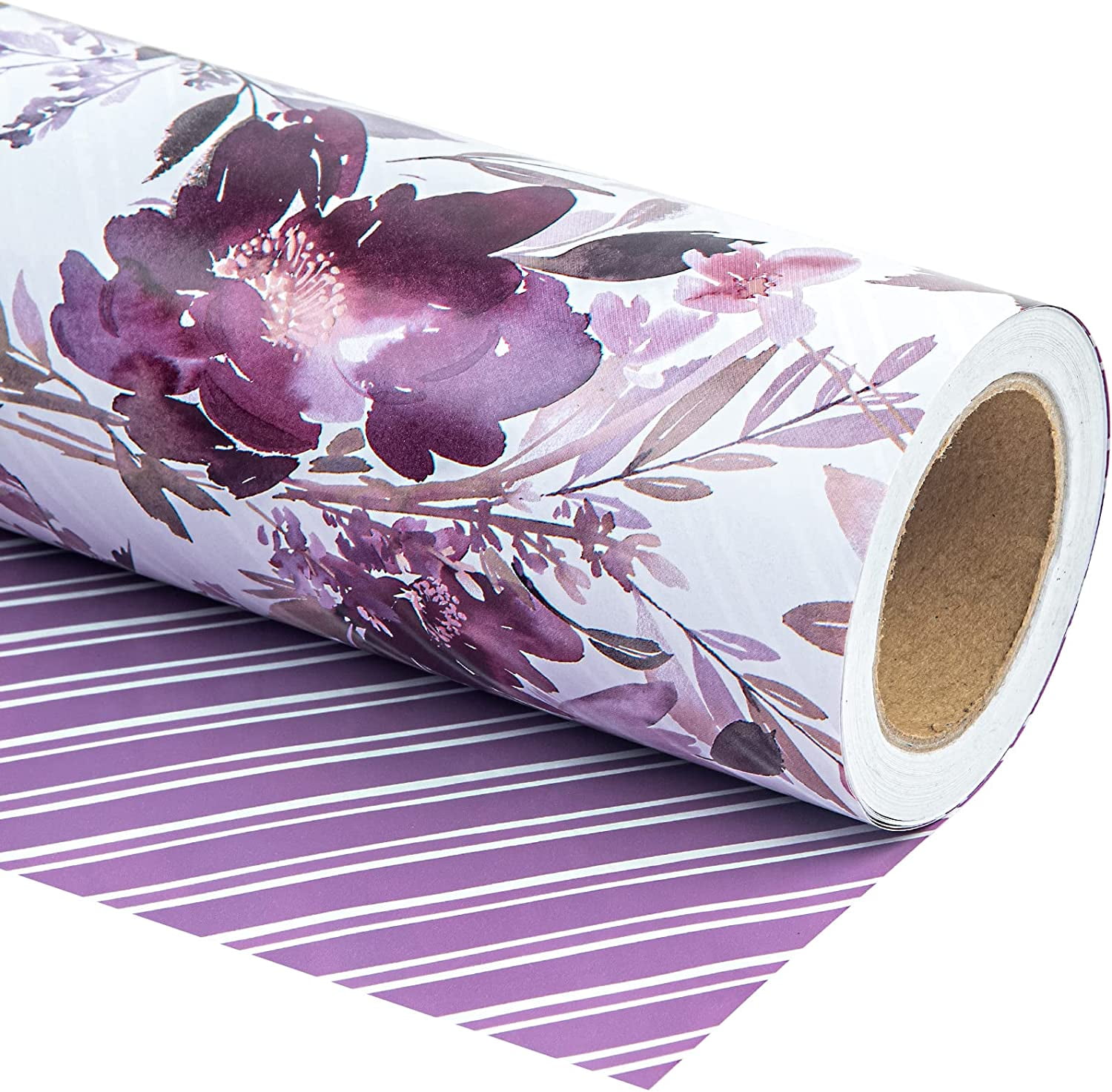 WRAPAHOLIC Reversible Wrapping Paper - Mini Roll - 17 Inch X 33 Feet ...