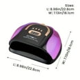 256W High-Power UV LED Nail Lamp with 4 Timer Settings, Automatic ...