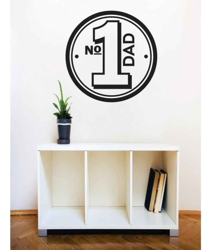 Vinyl Wall Decal Sticker : No.1 Dad Image Quote Bedroom Bathroom Living ...