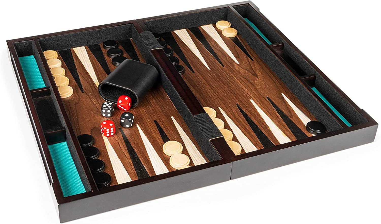 Legacy Deluxe Wooden Backgammon Classic 2-Player Original Board Game ...