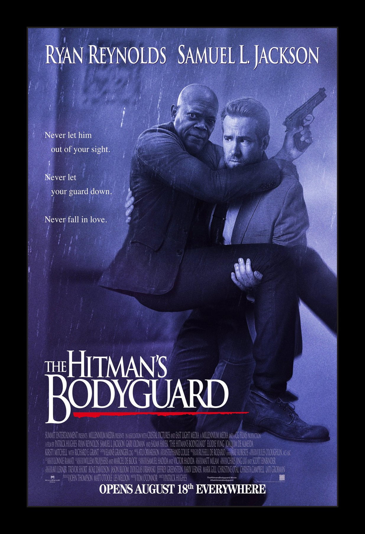 THE HITMAN'S BODYGUARD - 11x17 Framed Movie Poster - Walmart.com