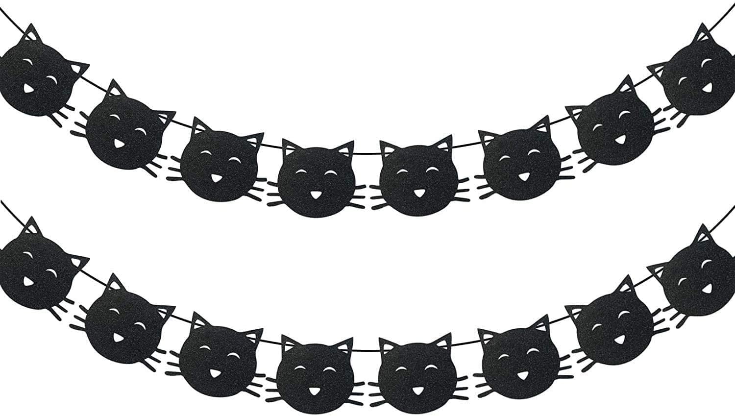 Black Glitter Kitty Cat Banner, Meow Banner, Kitty Cat Banner, Kitty ...