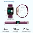 Willful SW021 Smart Watch, Dark Purple, Fitness Tracker with Heart Rate ...