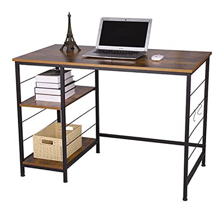 HOMEKOKO Home Office Computer Desk with Storage Shelf with Adjustable ...