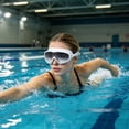 Large-Frame Swimming Goggle for Adult, Waterproof Wide View Swim Goggle ...