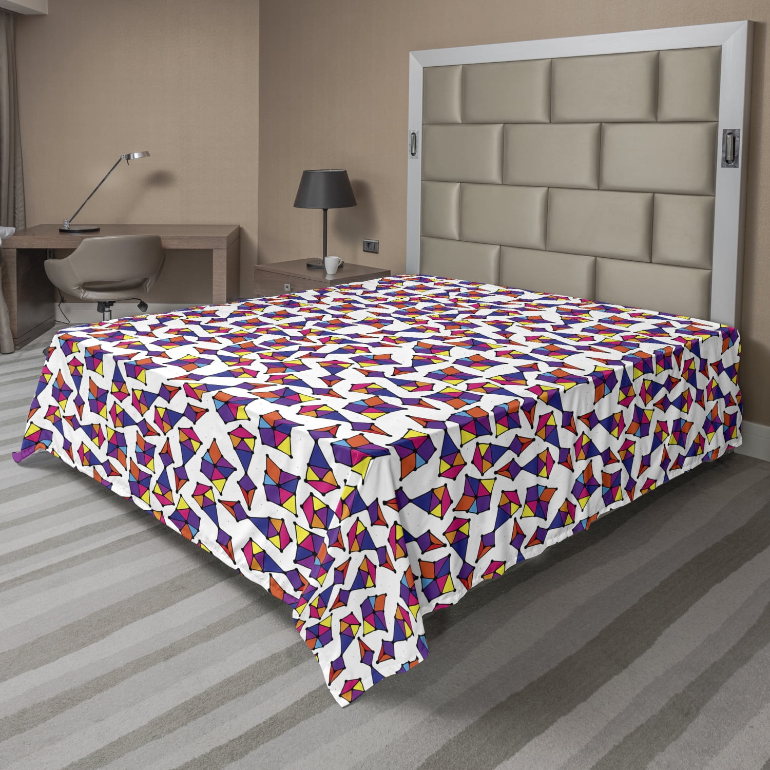 Colorful Flat Sheet, Pattern with Random Abstract Combinations of ...