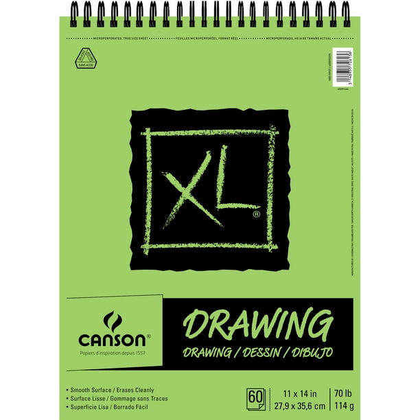 Canson XL Drawing Pad, 11" x 14", 60 Sheets/Pad - Walmart.com