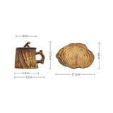 Creative Retro Tree Stump Shaped Handmade Rough Pottery Coffee Cup ...