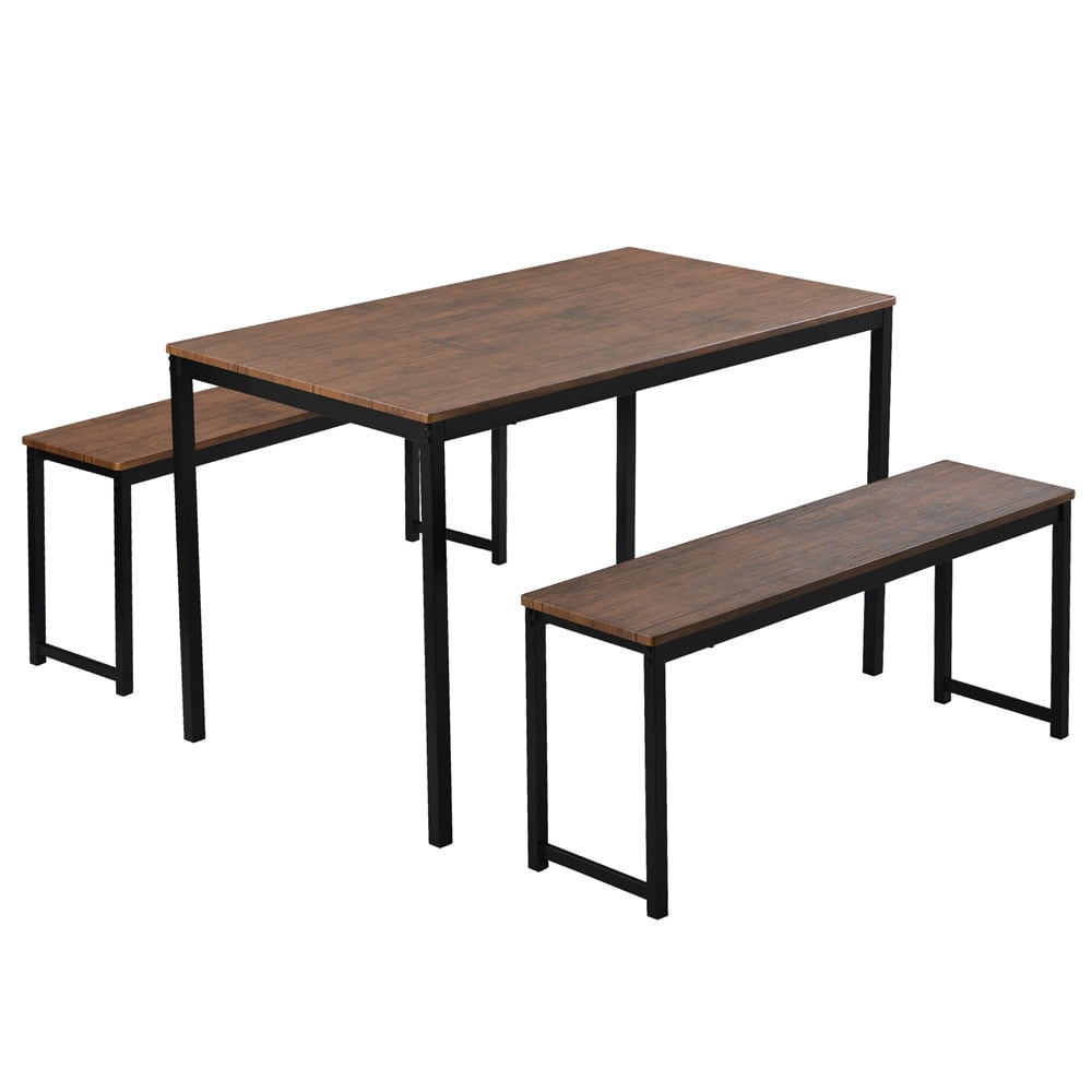 Dining Room Set For 4 3 Pieces Farmhouse Kitchen Table Set With Two dining-room-set-for-4-3-pieces-farmhouse-kitchen-table-set-with-two