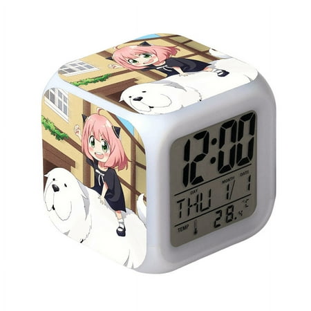 SAYDY Anime Alarm Clock One Piece LED Square Clock Digital Alarm Clock ...