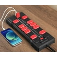 Hyper Tough Surge Protector Power Strip with 10 Outlets 10 Feet Cord 2 ...