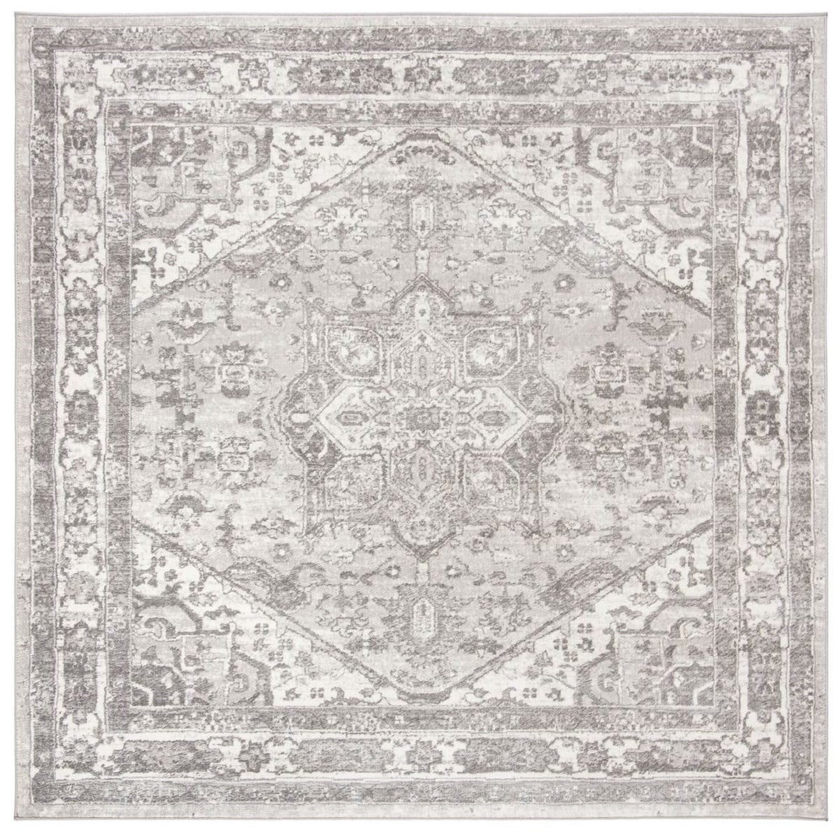 SAFAVIEH Brentwood Cedric Traditional Area Rug, 3' x 3' Square, Cream ...