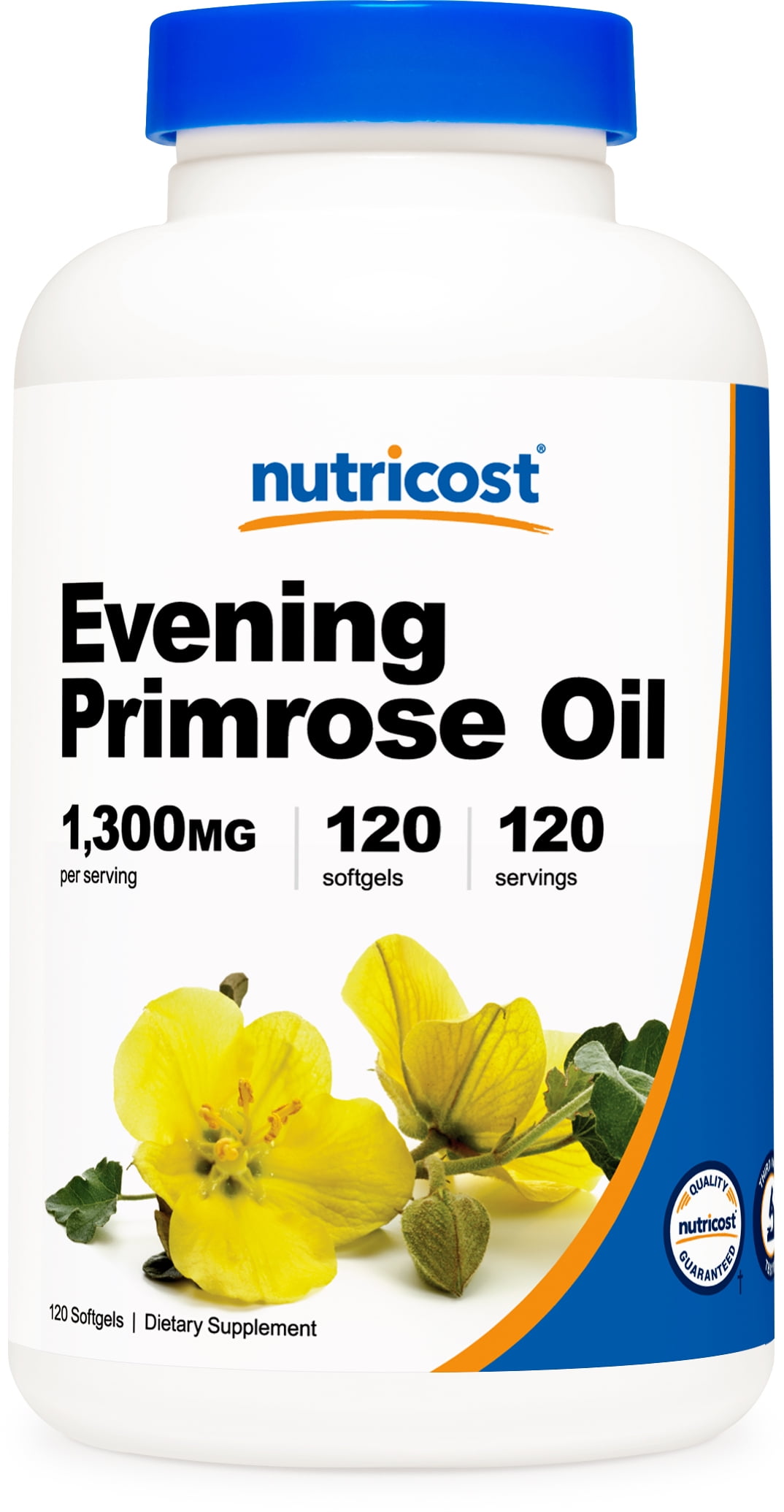 Nutricost Evening Primrose Oil Supplement 1,300mg, 120 Softgels, 120 ...
