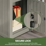 Uforic Outdoor Resin Package Delivery Storage Box with Lockable Secure ...