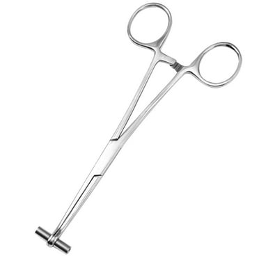 Pack of Two Piercing Forceps One septum forceps and One slotted metal ...